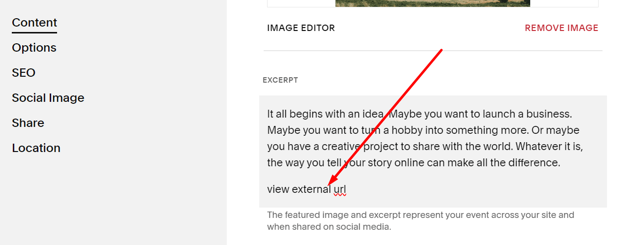 Making images on event page link to an external URL. - Images & Videos ...